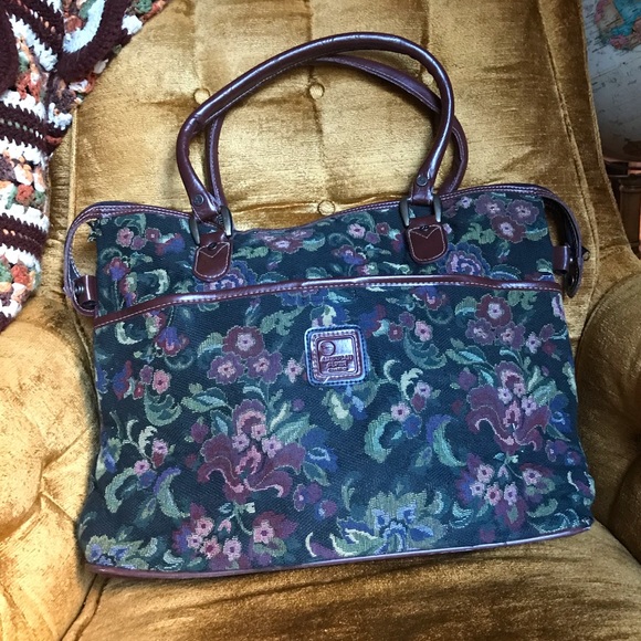 American Flyer | Bags | Vintage Flower And Leather American Flyer Bag ...